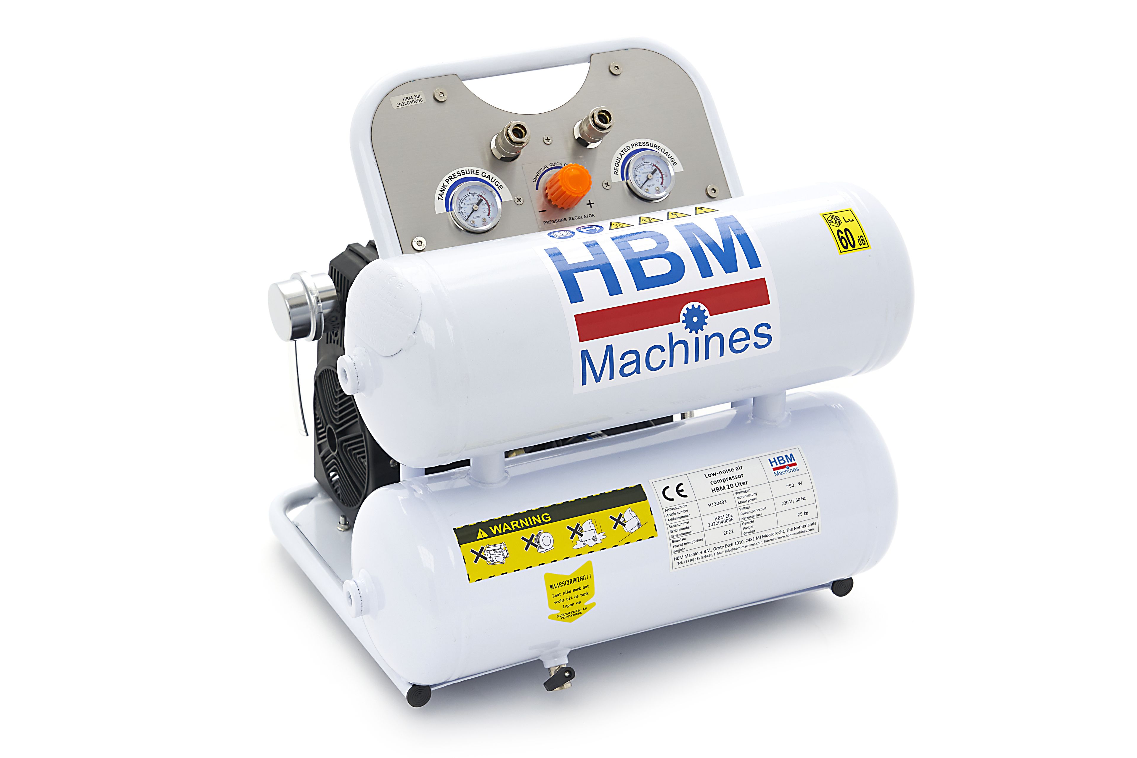 HBM 20 Liter Professionele Low Noise Compr... | HBM Machines