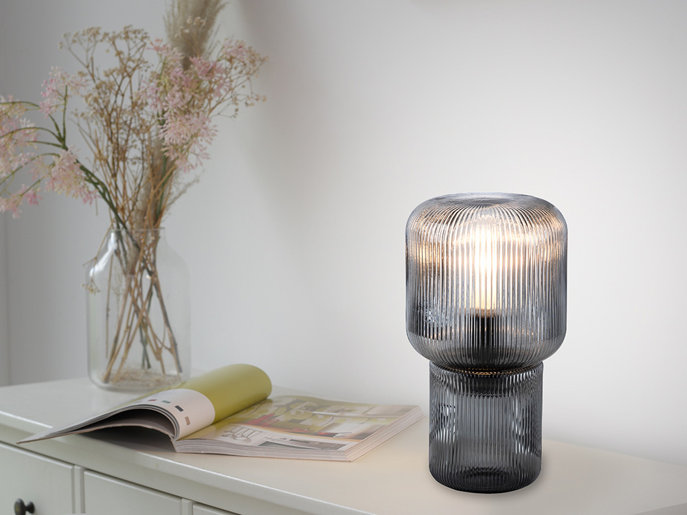 Smoked glass lamps & pendant lights made of smoked glass