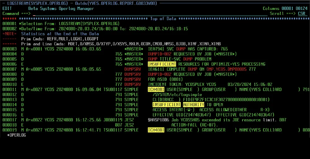 Operlog Tools for z/OS Log Streams | Beta Systems
