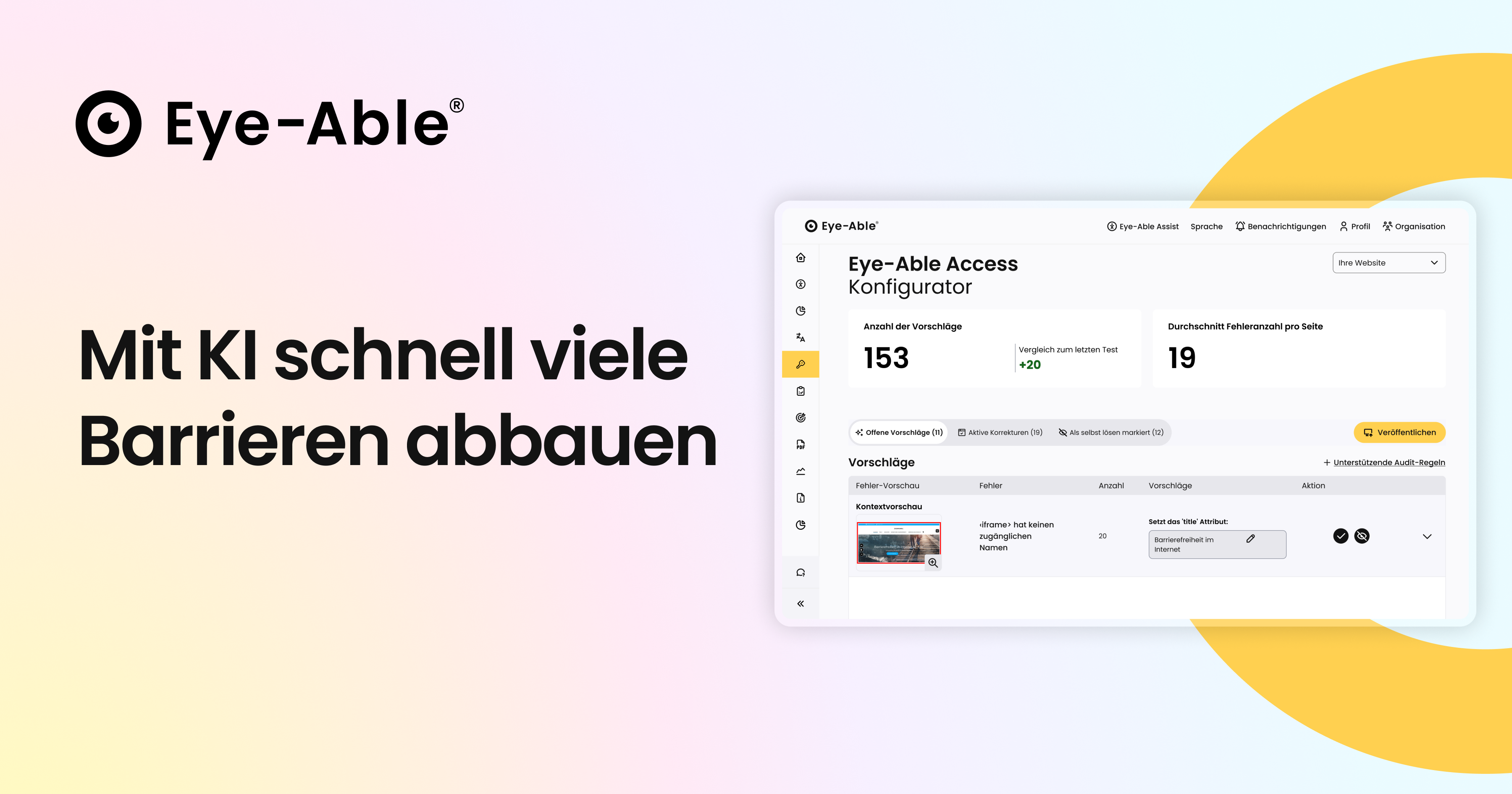 Eye-Able Access: Barrierefreiheit automatisch mit KI | Eye-Able