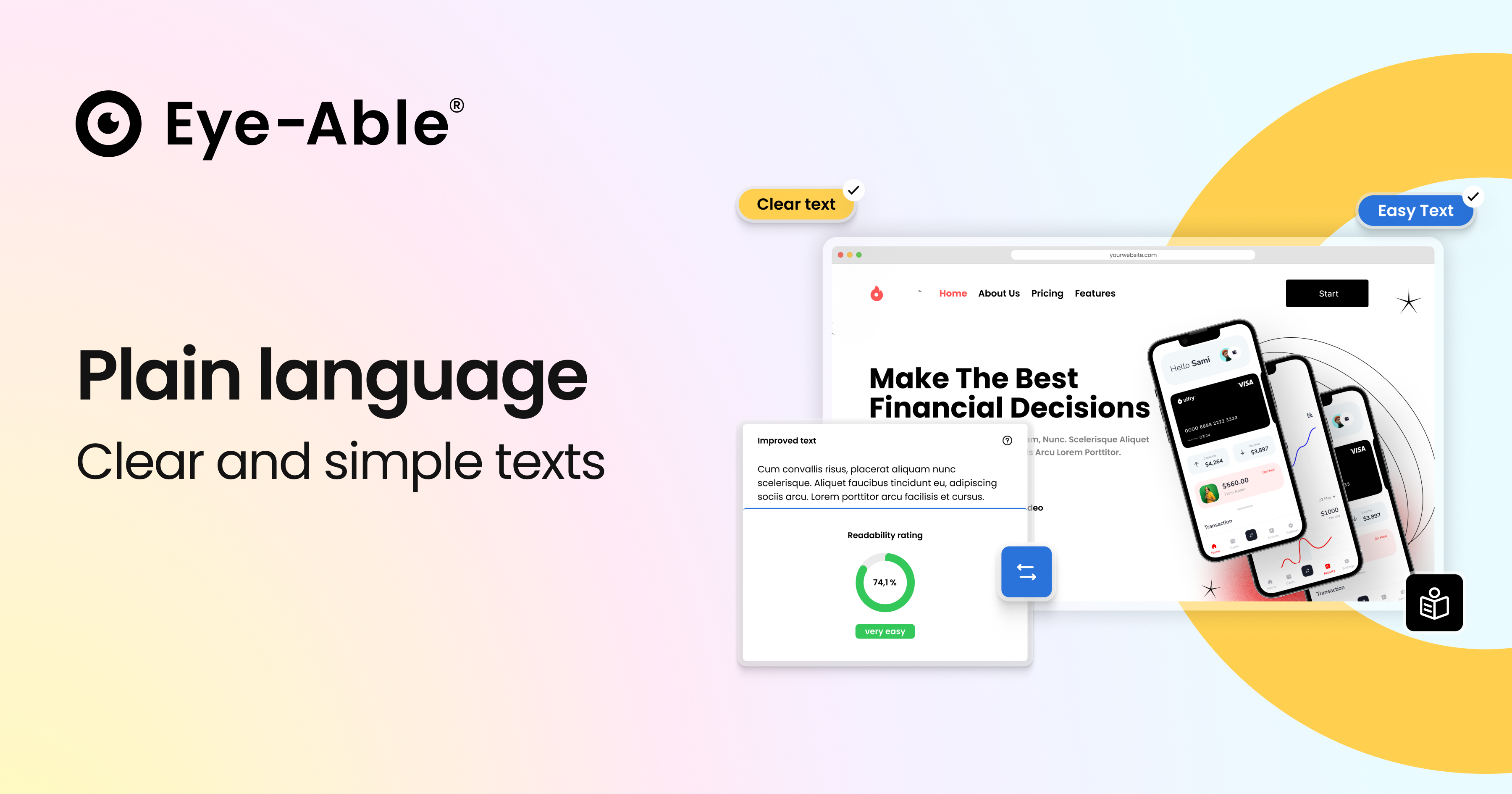 Plain language for websites: automated & compliant | Eye-Able
