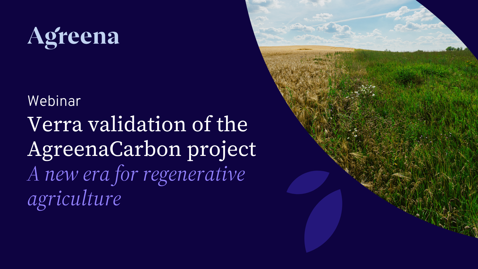Webinar: Verra validation of the AgreenaCarbon Project