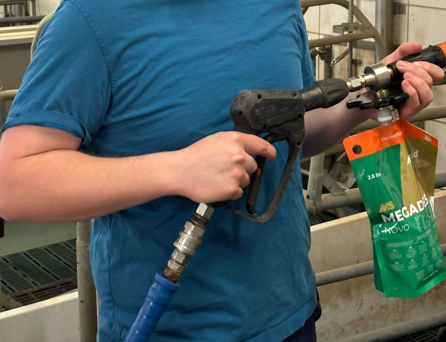 Der HyBag® im Einsatz auf einem Sauenbetrieb.