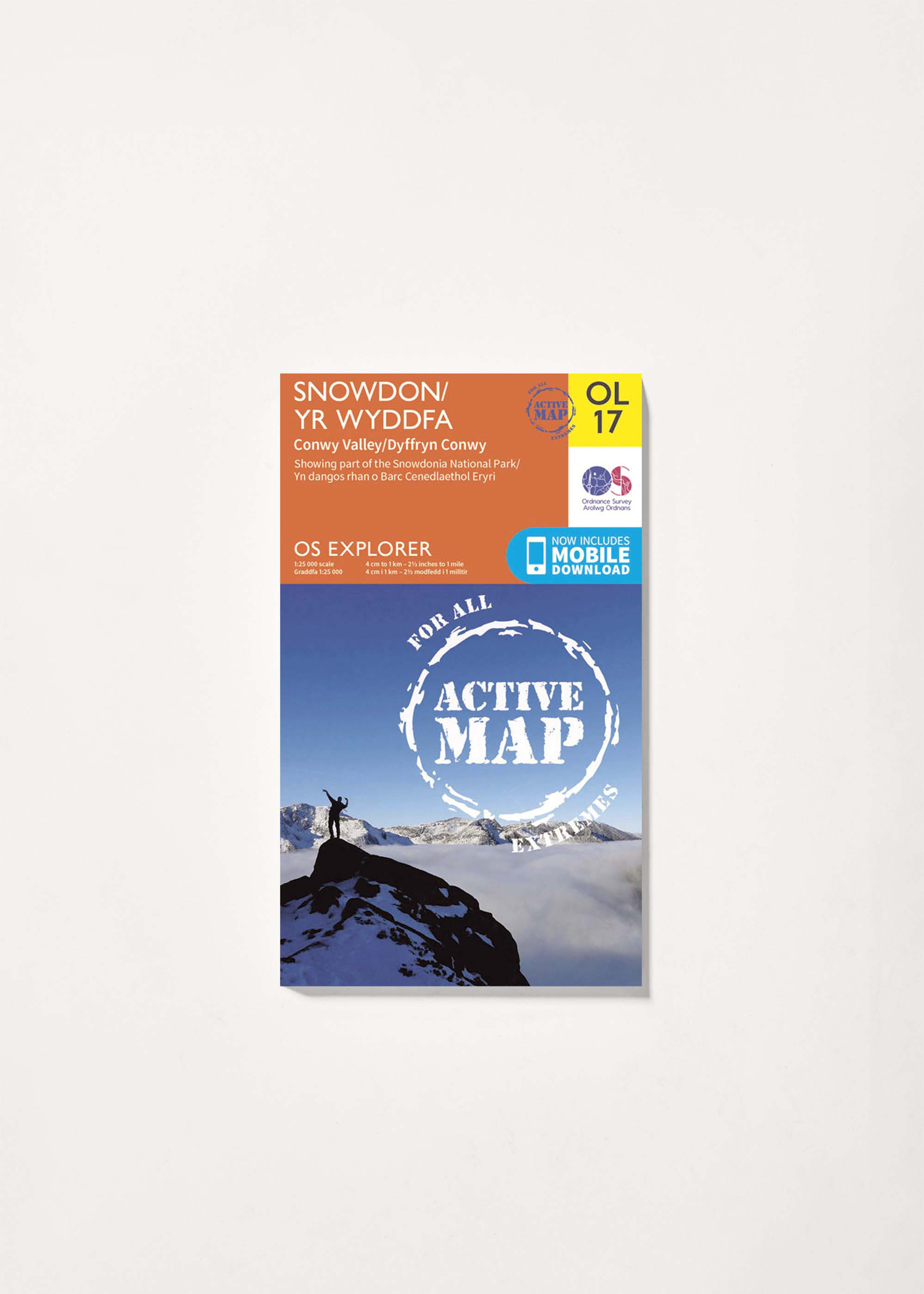 Ordnance Survey Snowdon - OS Explorer Active OL17 Map