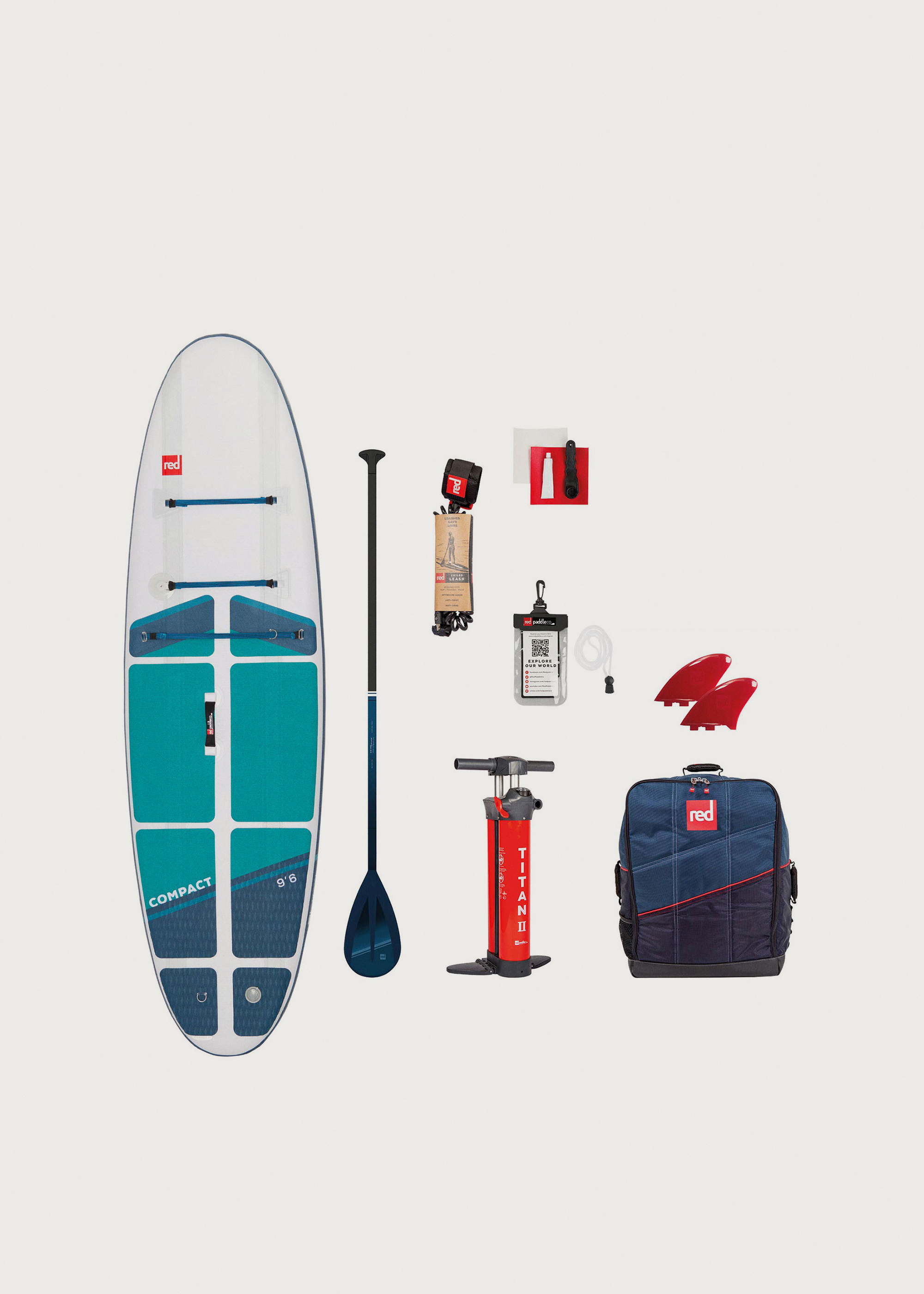 Red Equipment 9.6 - Compact Inflatable Paddleboard Package 22