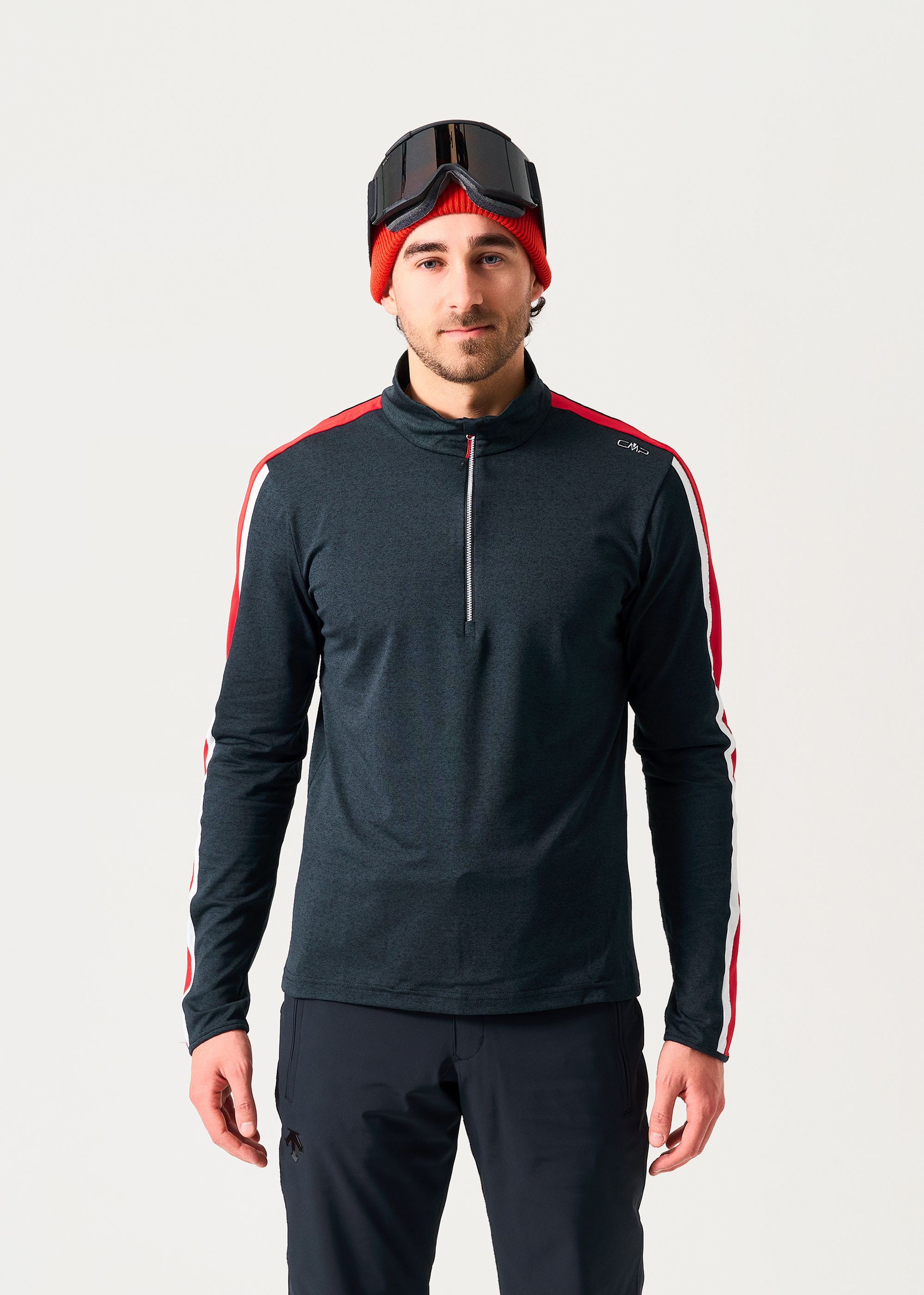 CMP Arrn Stripe Zip Neck