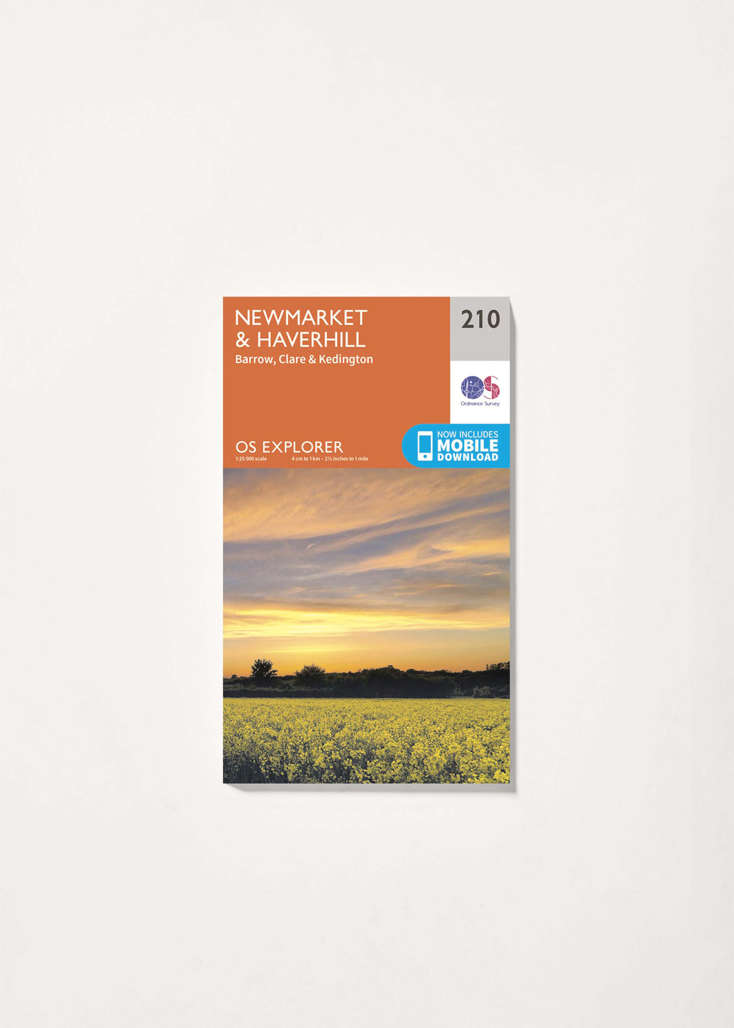 Ordnance Survey Newmarket & Haverhill - OS Explorer 210 Map