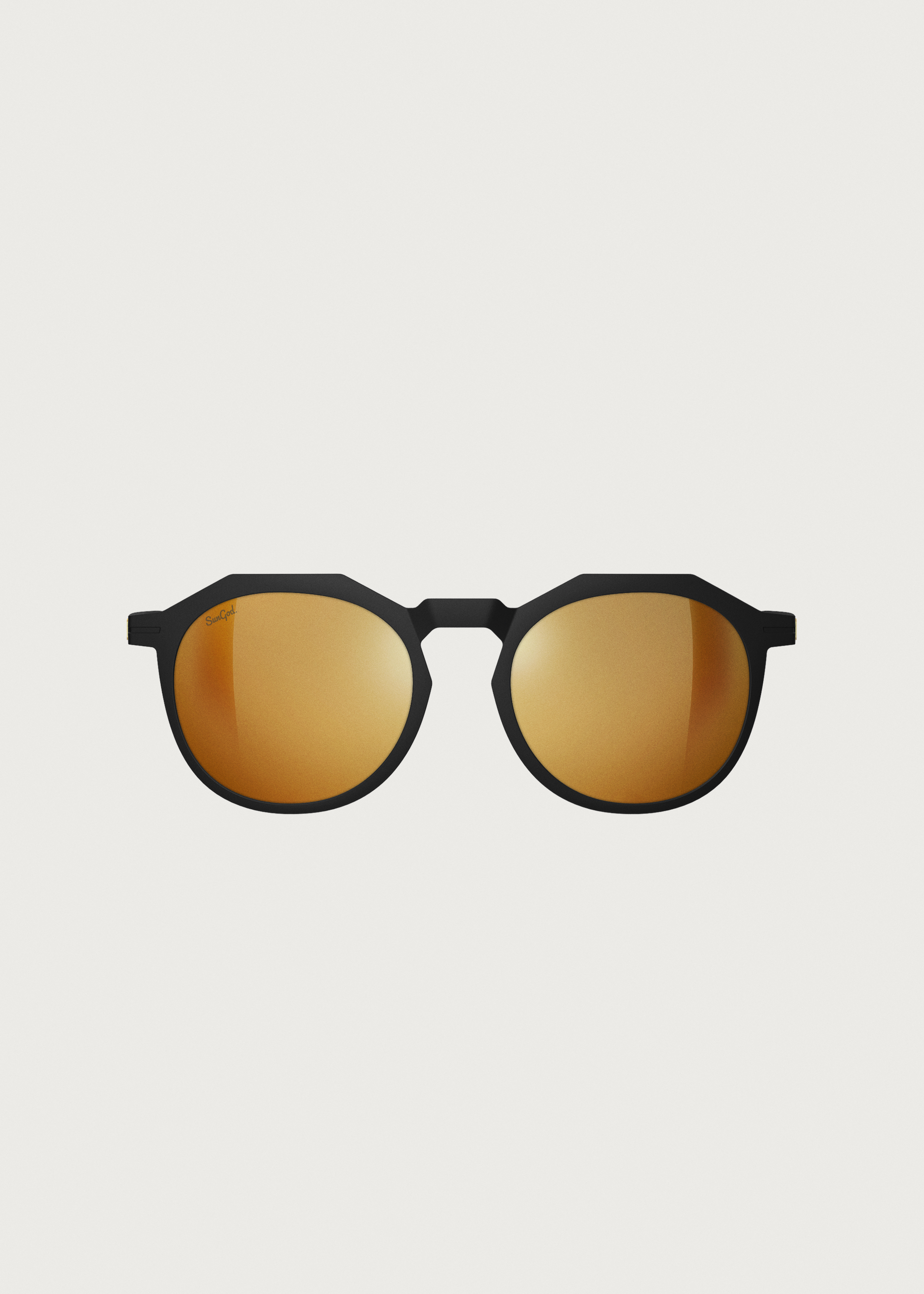 SunGod Zephyrs Matte Black / 8KO Gold Polarised Sunglasses