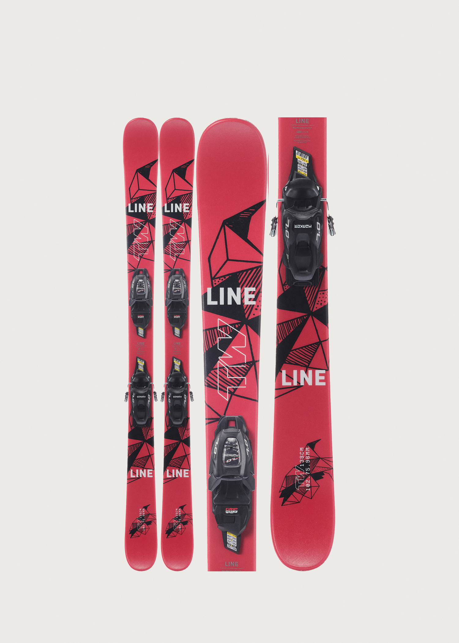 Line Wallisch Shorty Skis + FDT 4.5 GW Kids' Bindings
