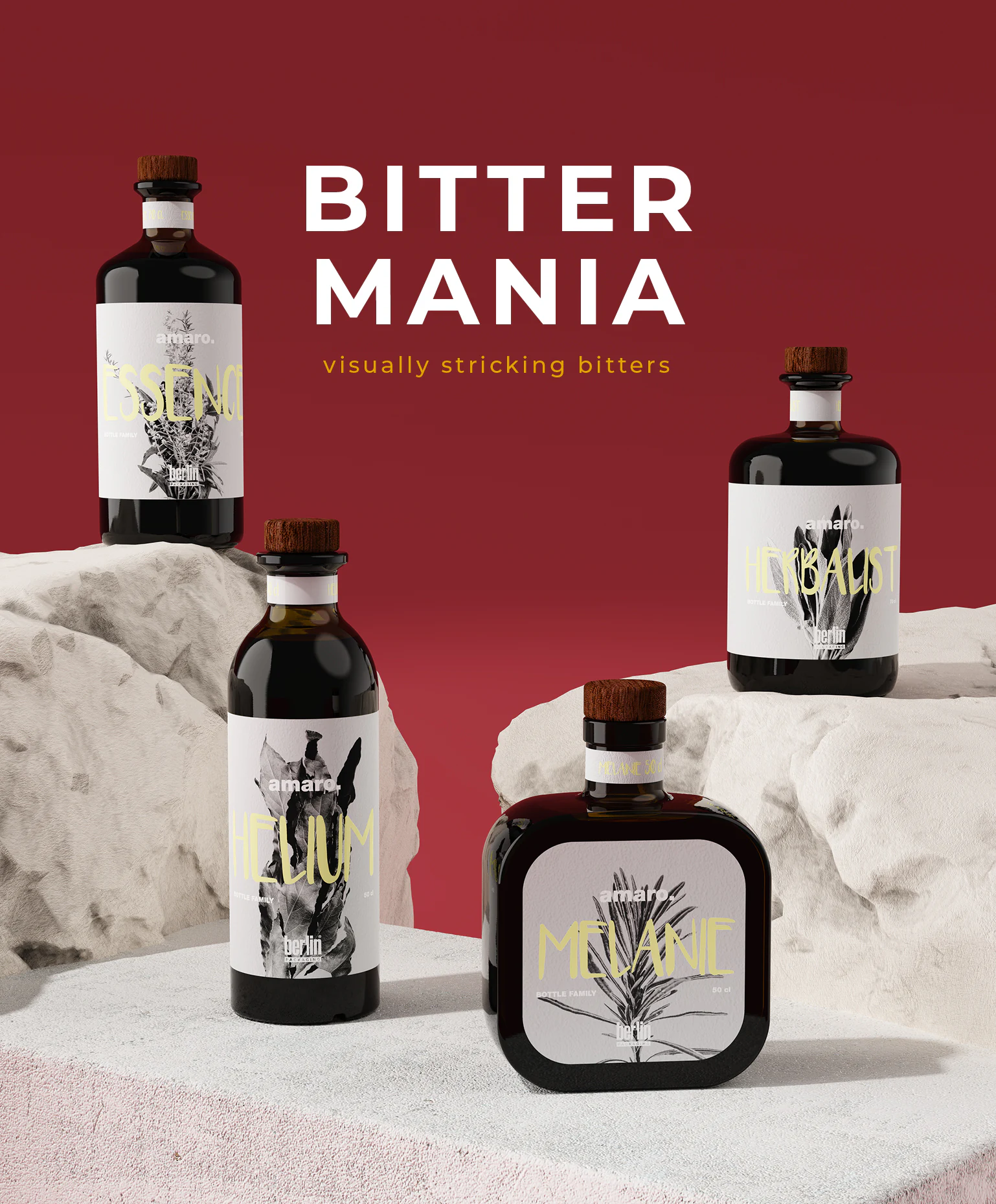 Collezione di Packaging per Spirits Bitter Mania | Berlin Packaging