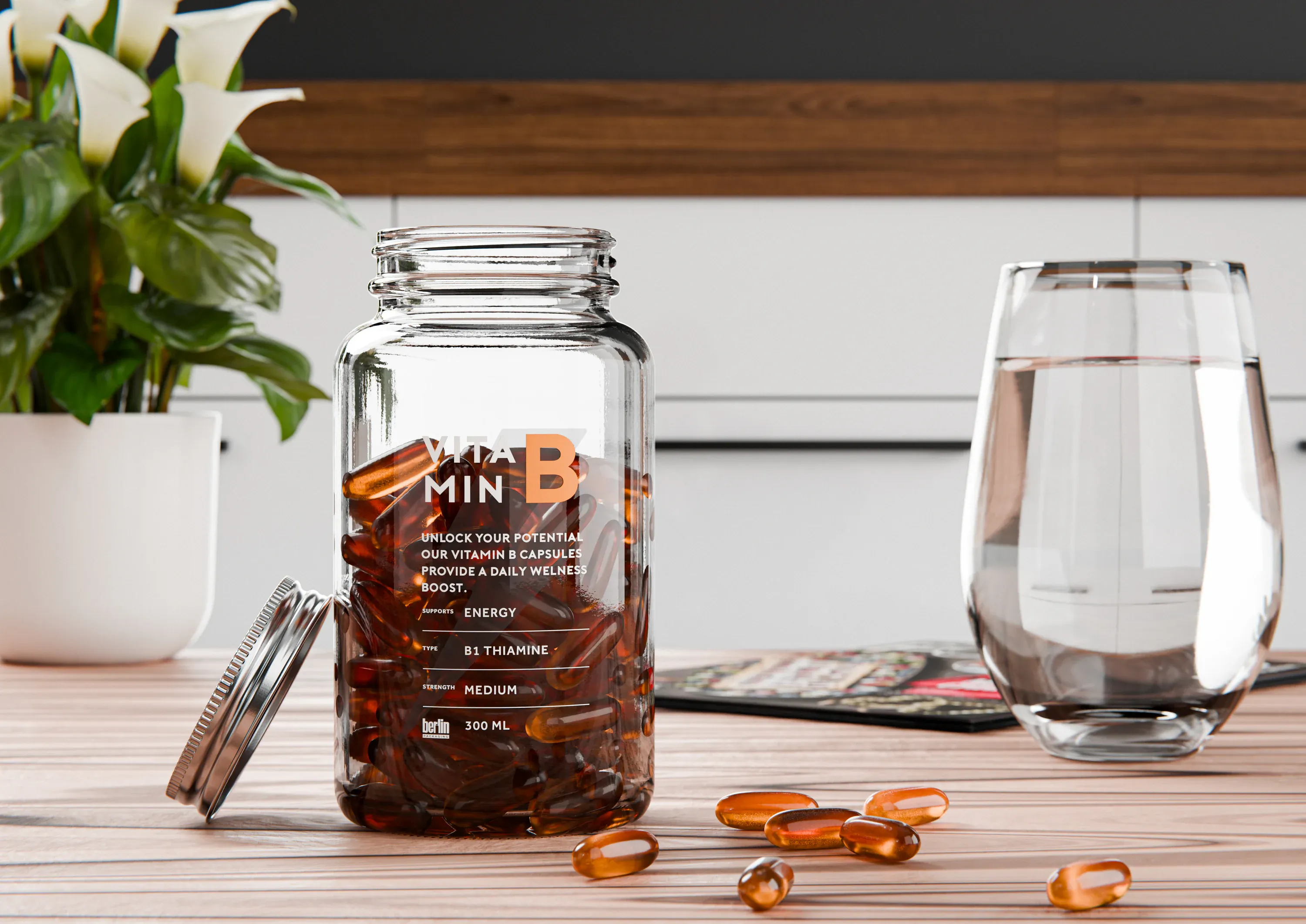 Glass Tablet Jars | Berlin Packaging