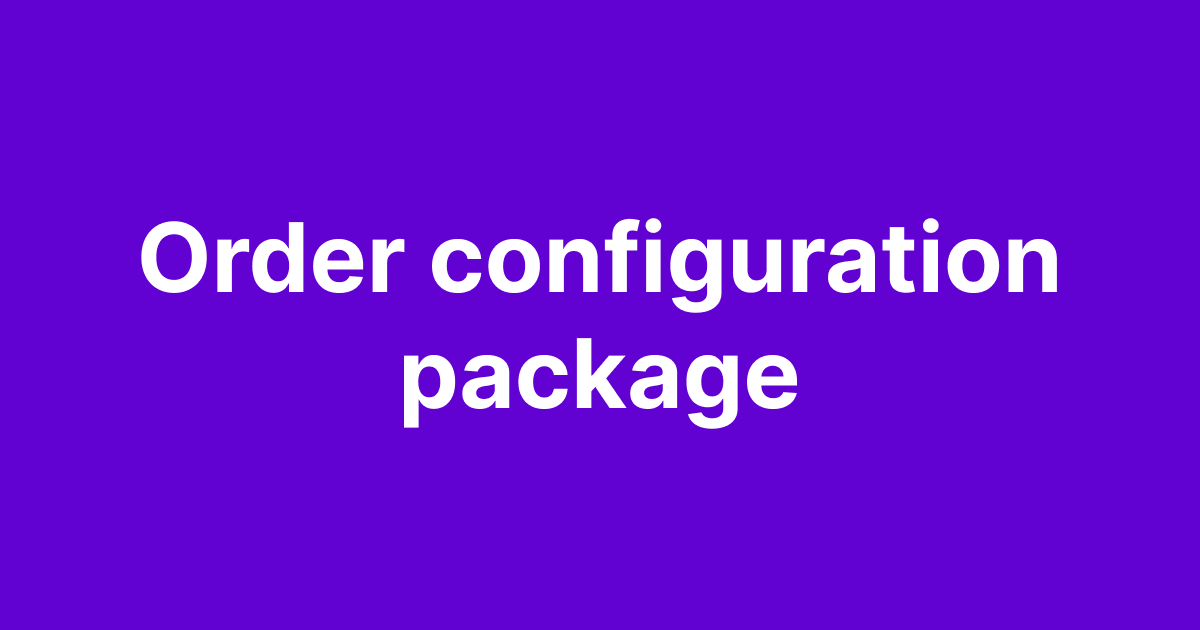 Order your configuration set | E-Flux by Road