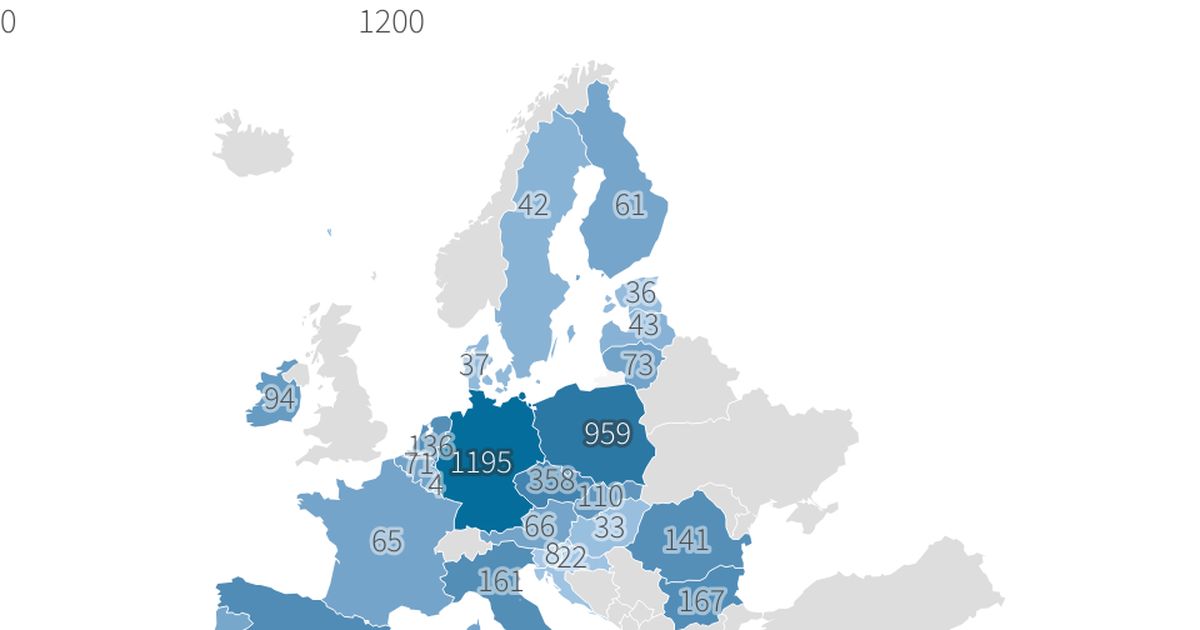 Beneficiaries of temporary protection per thousand people in each ...