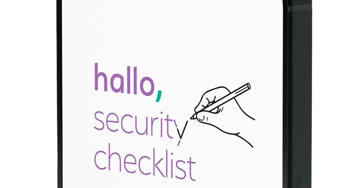 De security checklist | Hallo