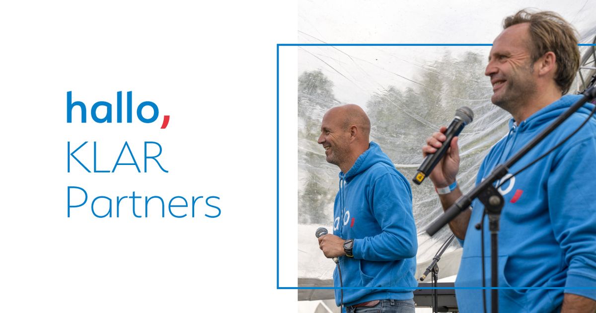 PERSBERICHT: Hallo versterkt zich met KLAR Partners | Hallo