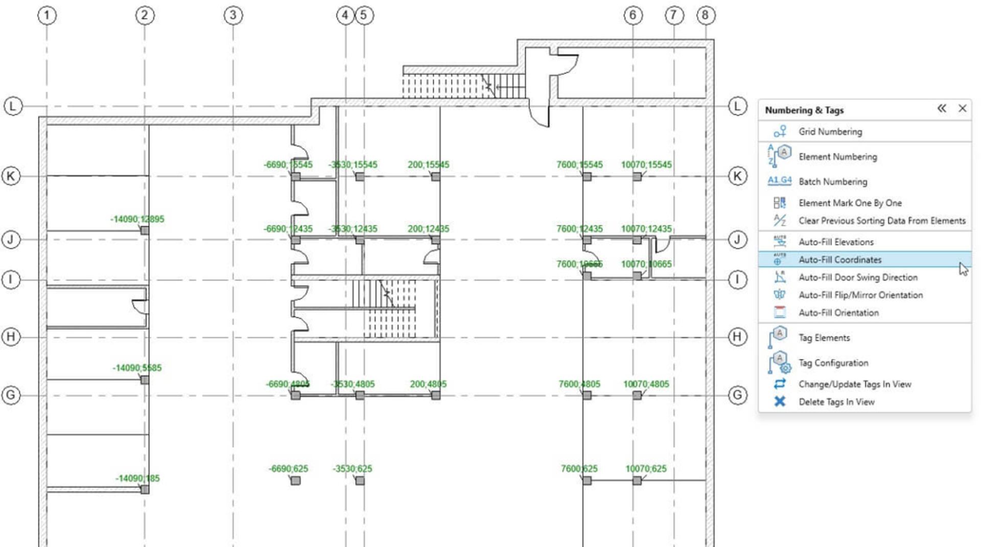 architectural plans grid lines