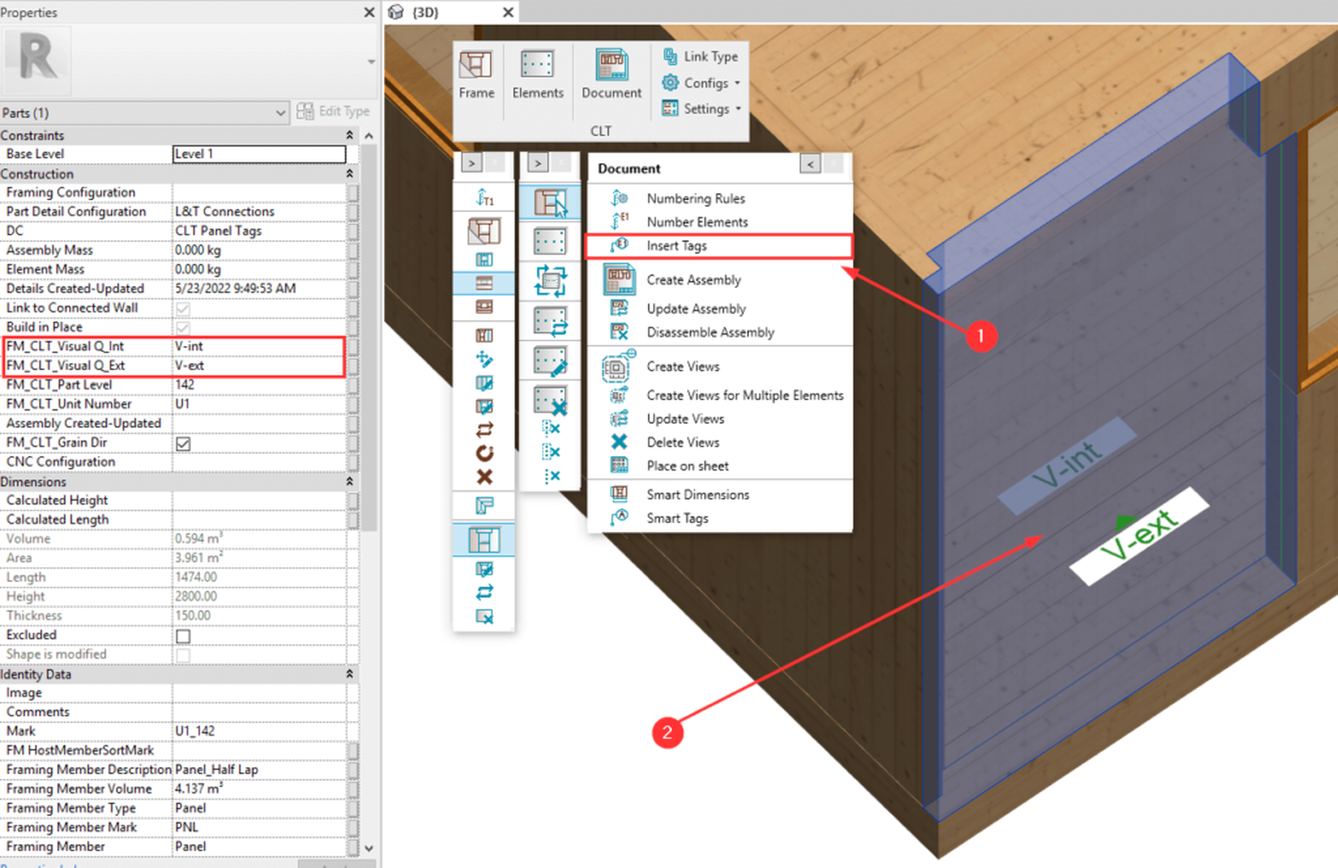 Automated CLT panel framing in Revit, step-by-step | ARKANCE