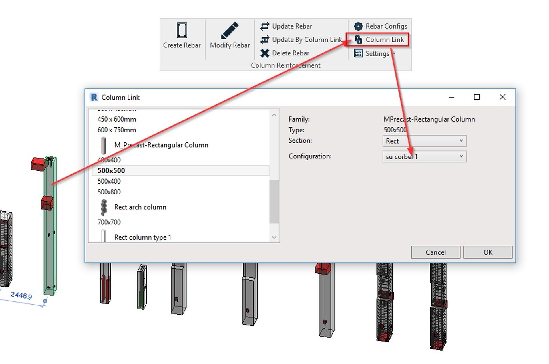 Column Reinforcement tool to automatically place rebar in Revit | ARKANCE