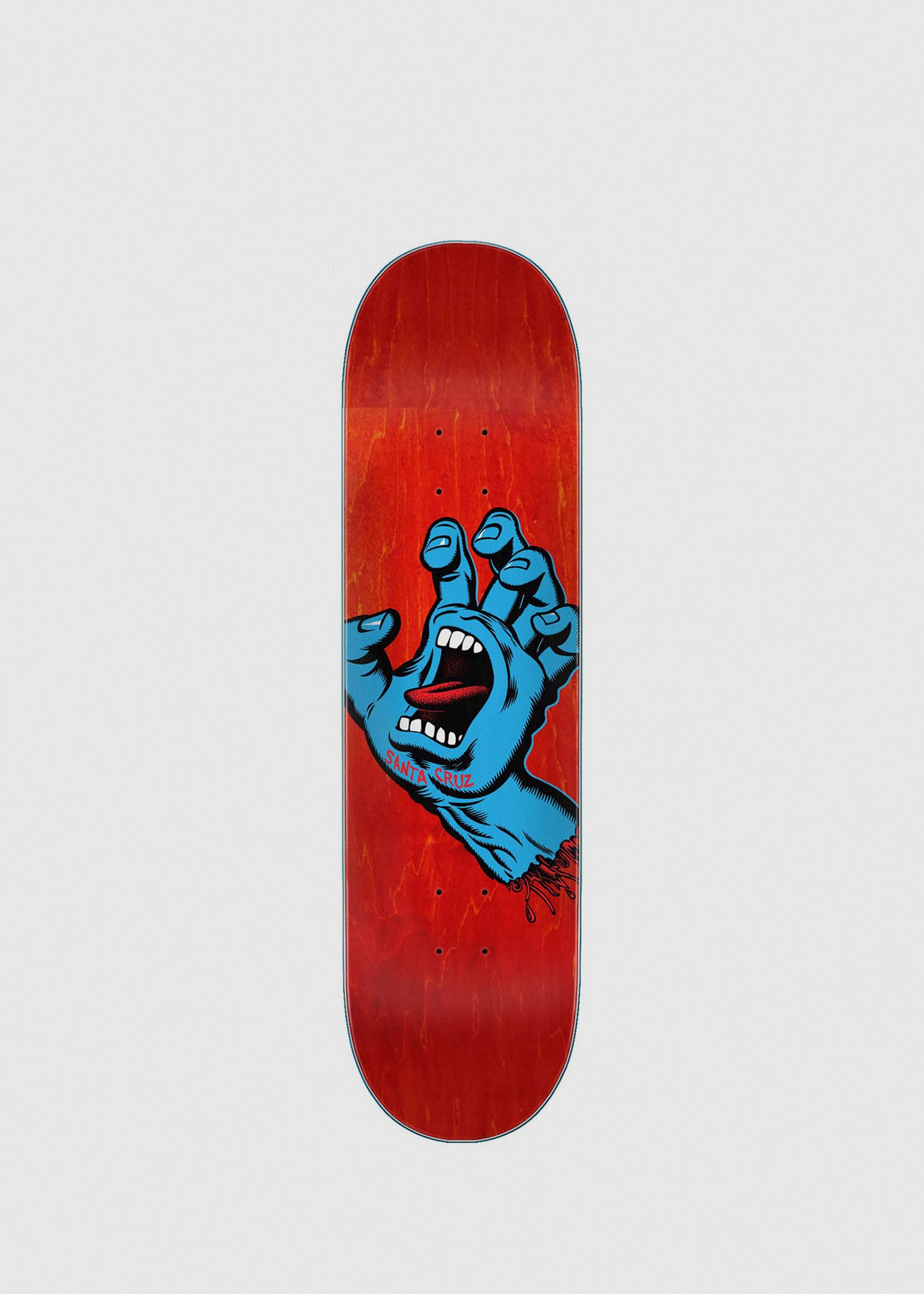Screaming Hand Red 8.0" Skateboard Deck