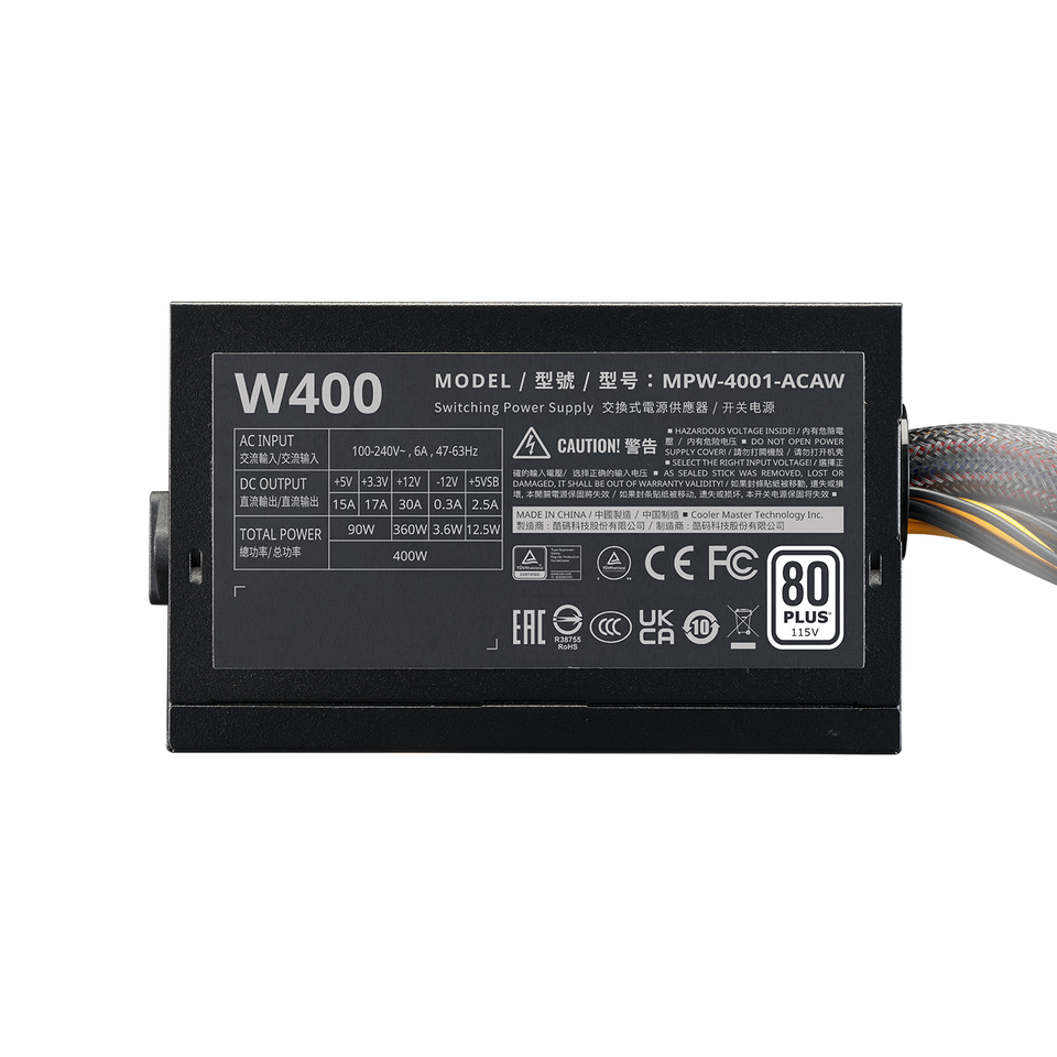 ELITE NEX White W400 | Accesible but reliable ATX PSU | Cooler Master