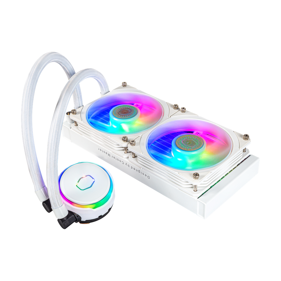 MasterLiquid PL240 Flux White Edition CPU Liquid Cooler | Cooler Master