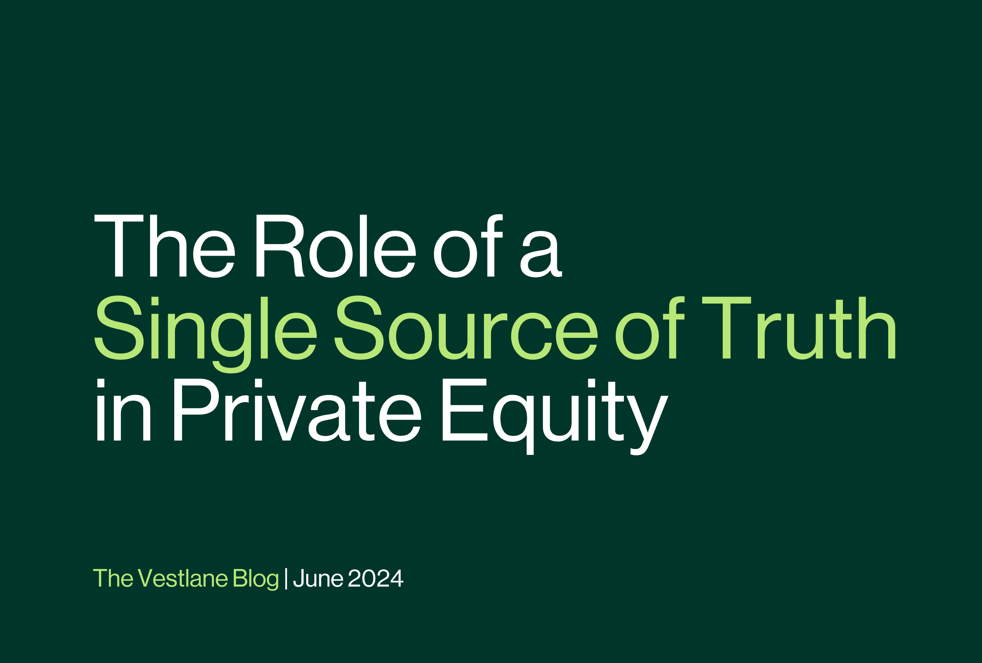 The Role of a Single Source of Truth in Private Equity Impact