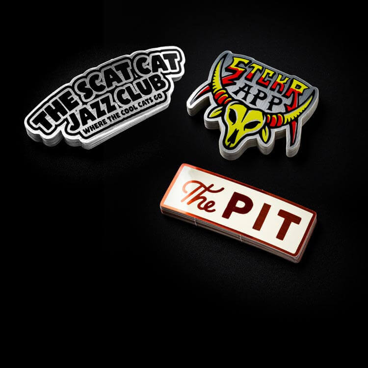 Custom Brushed Aluminum Stickers - Go metal - StickerApp