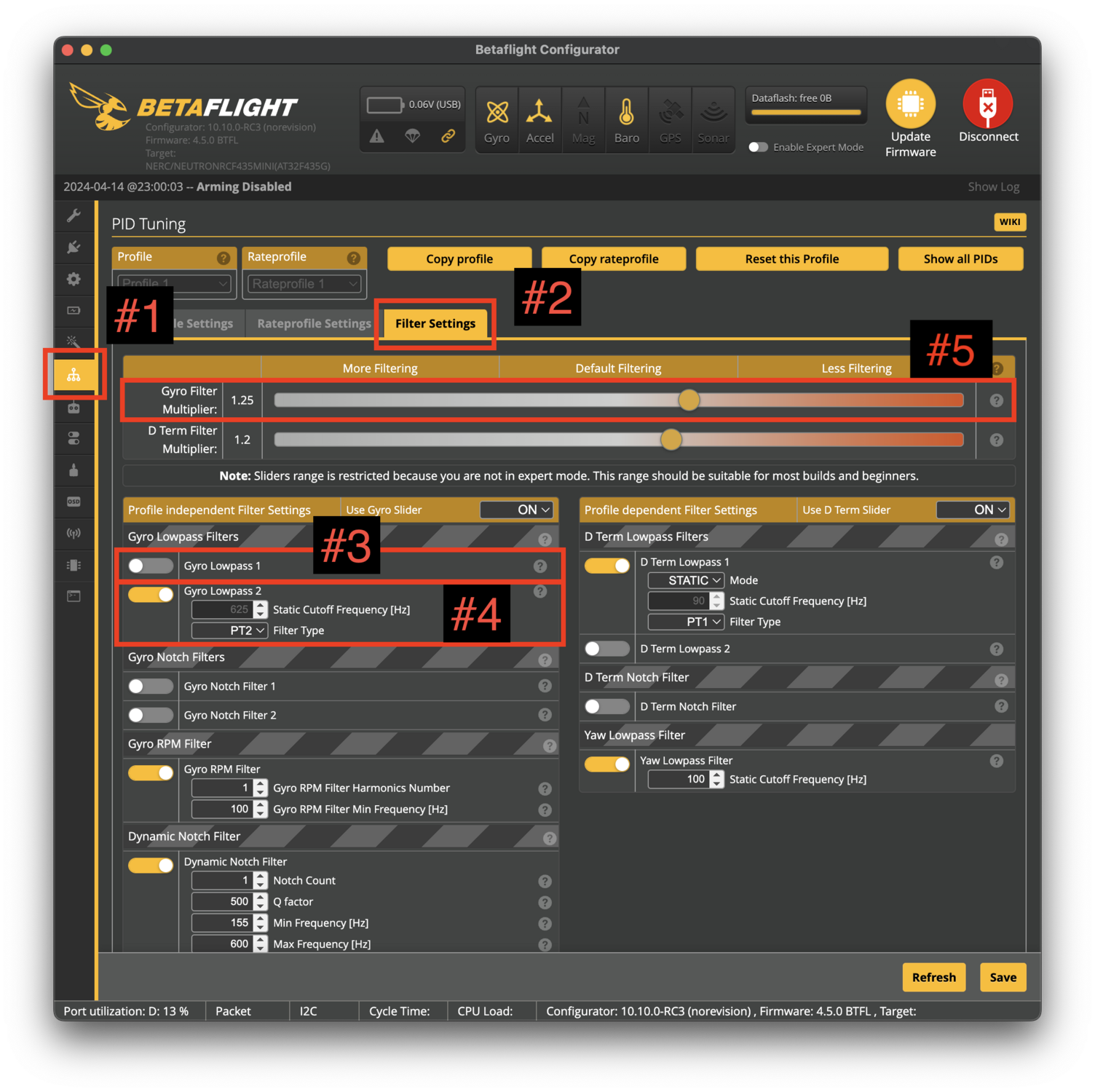 Filter Tuning Guide