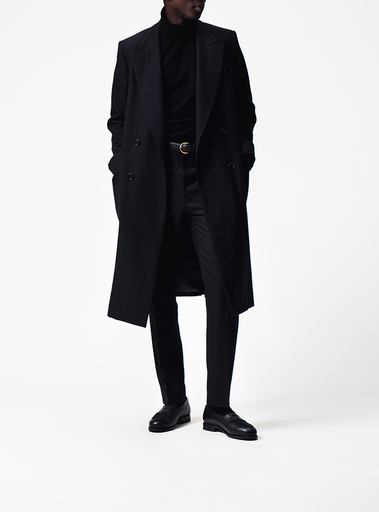 The Penny Loafer - Black Grain & Navy Suede | MORJAS