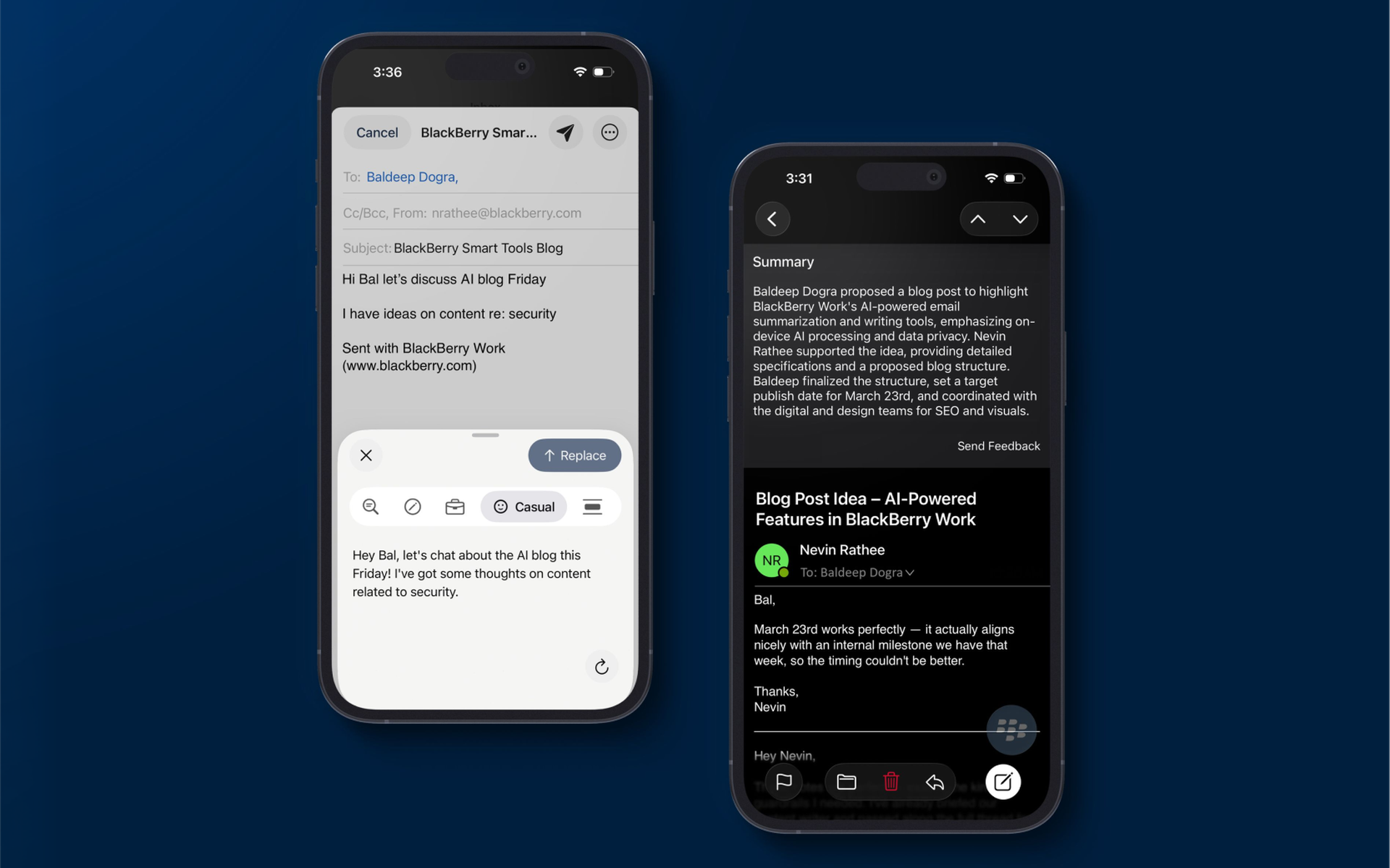 Introducing BlackBerry Work Smart Tools