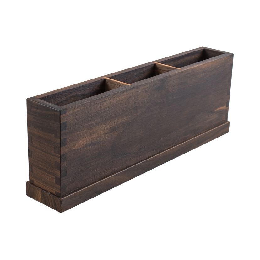 NEW - Cutlery Box with 3 Compartments, Walnut - Select Concept Sweden