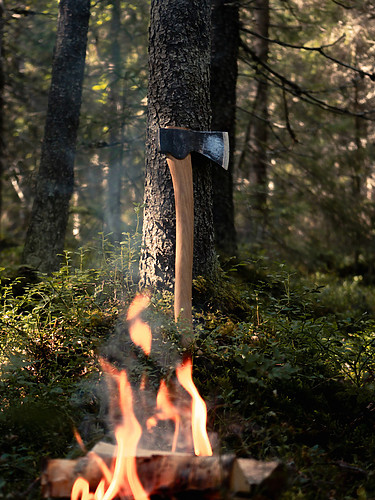 Fire Making with an Axe