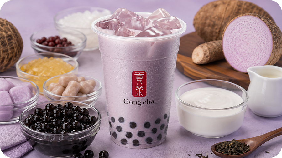 What is Taro Milk Tea? The Sweet Purple Boba Drink | Gong cha