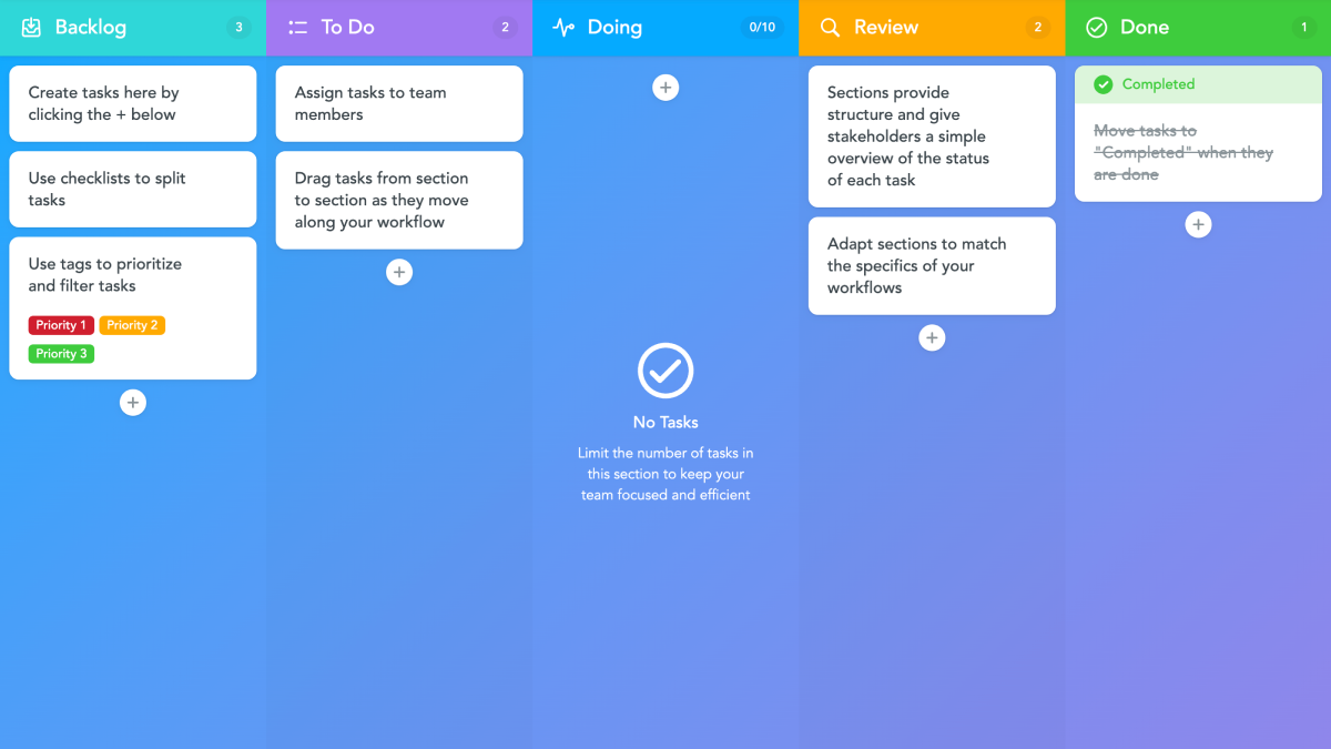 Task tracker template - Meister