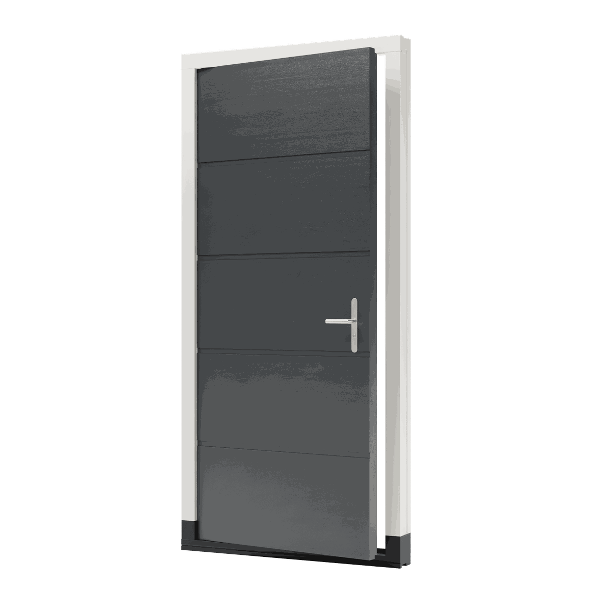 Houten buitendeur met horizontale groef op maat bestellen!