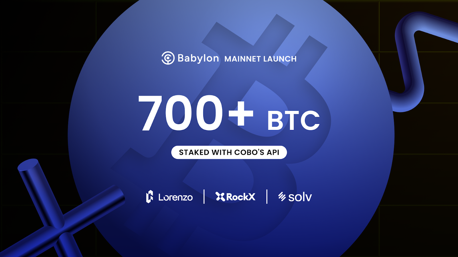 Over 700 BTC successfully staked on Babylon with Cobo's staking API