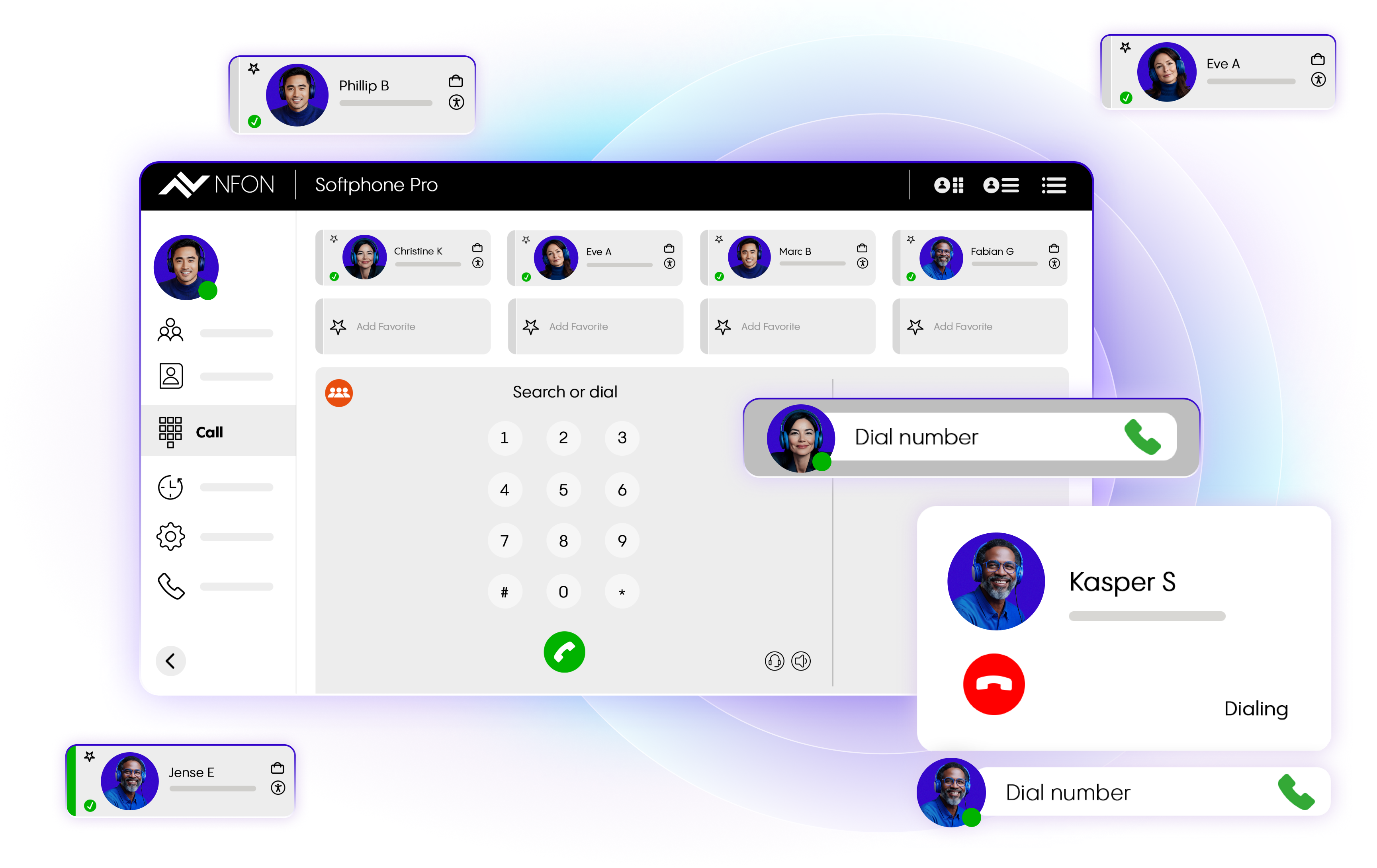 Softphone Pro: Telefonmanagement für Empfang & Assistenz | NFON