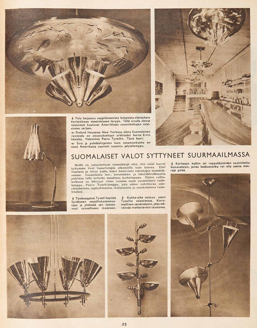 Lysande tider för finsk design - Paavo Tynells Finland House-lampa når ...