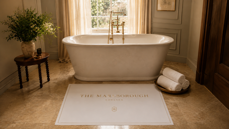 Custom Printed Disposable Paper Bath Mats Made In UK | GMLUK