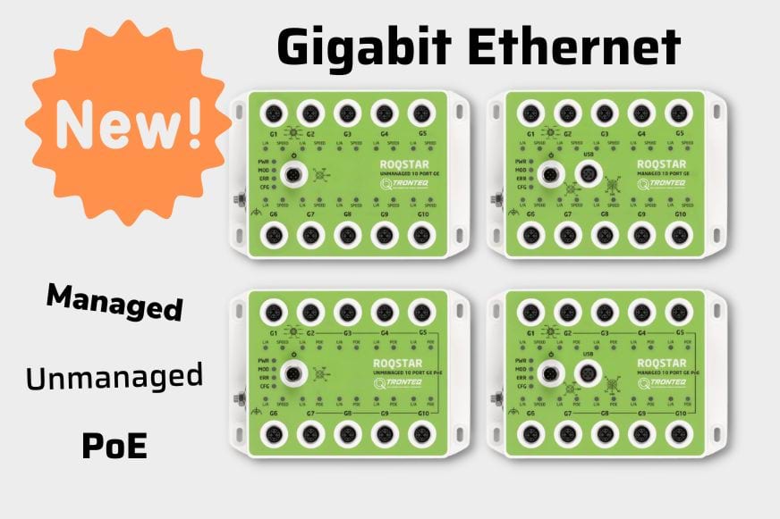 TRONTEQ Introduces 10-Port Gigabit Switches for Line Vehicles