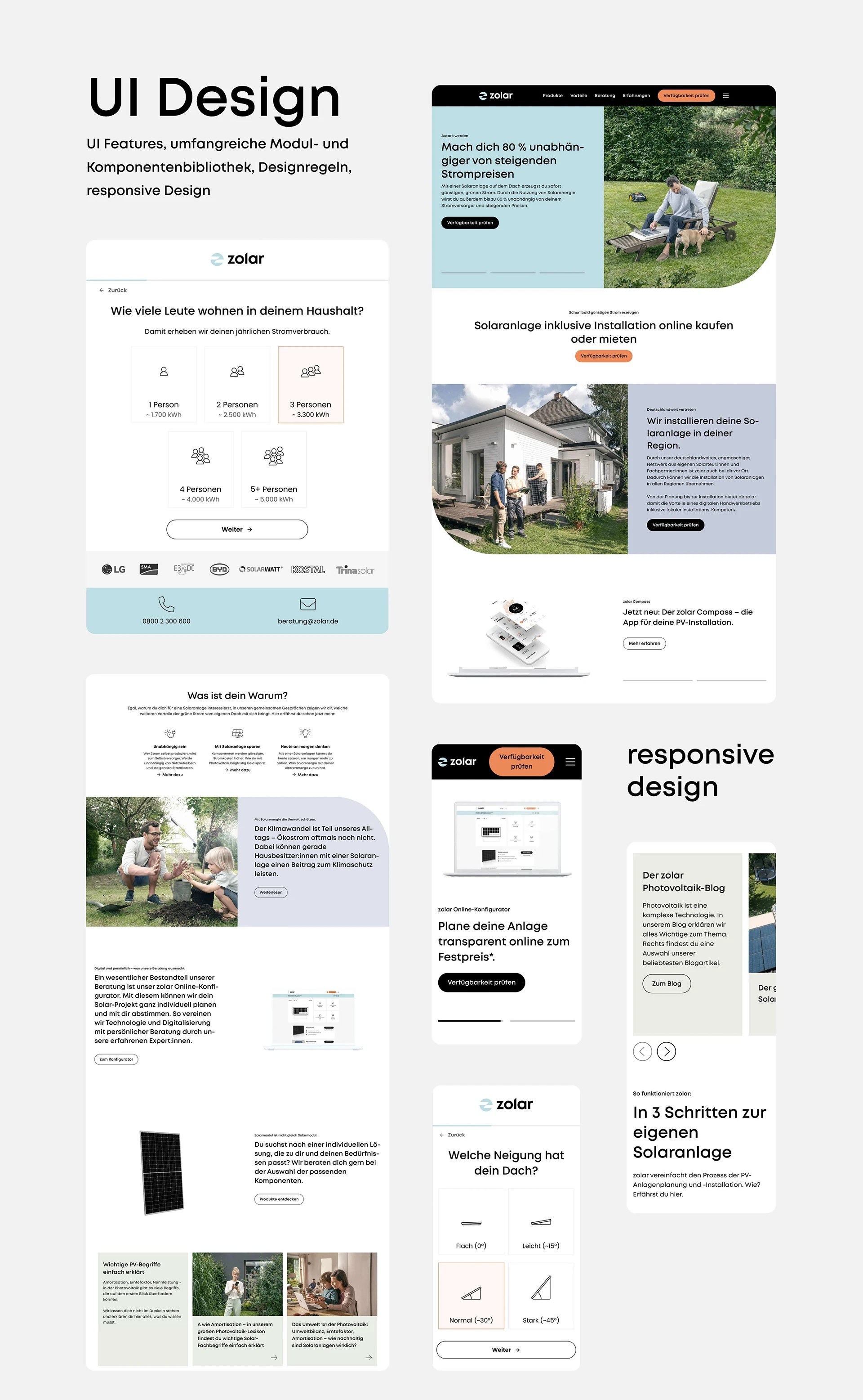 Wir kümmerten uns um Planung und Entwicklung der User Experience sowie ...