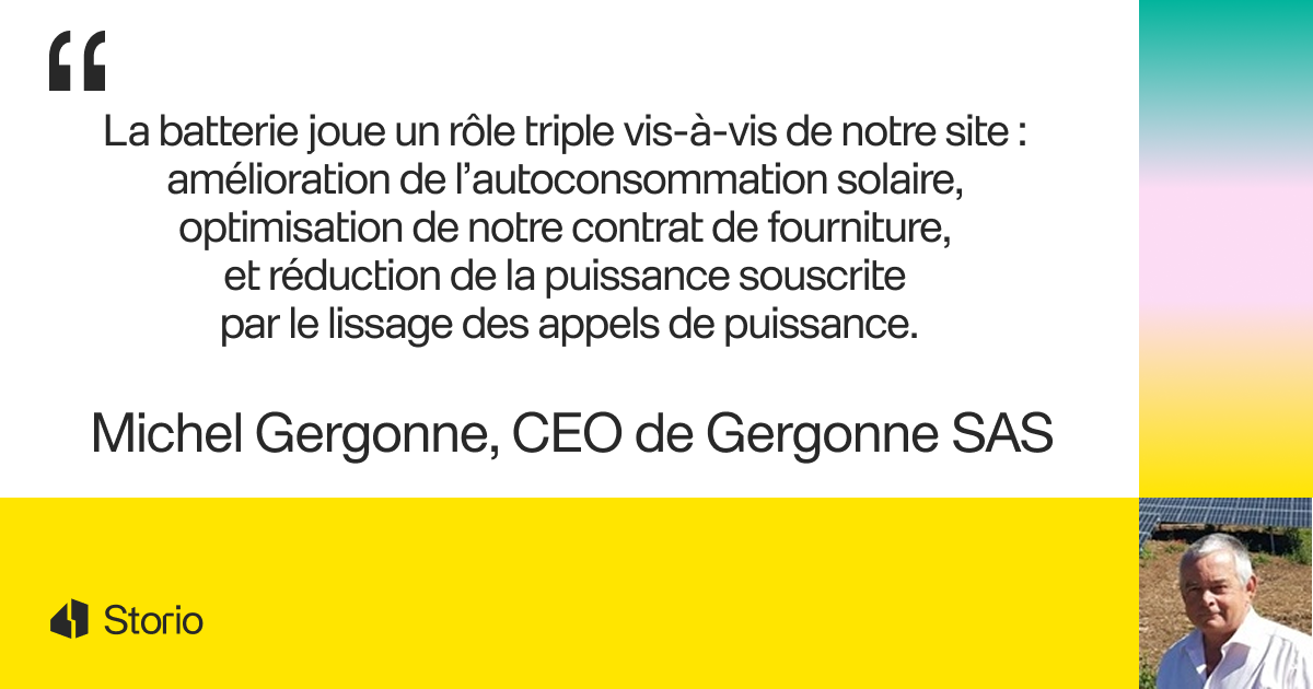 Case Study : Gergonne et Storio, l'aventure du stockage industriel derrière-le-compteur en France