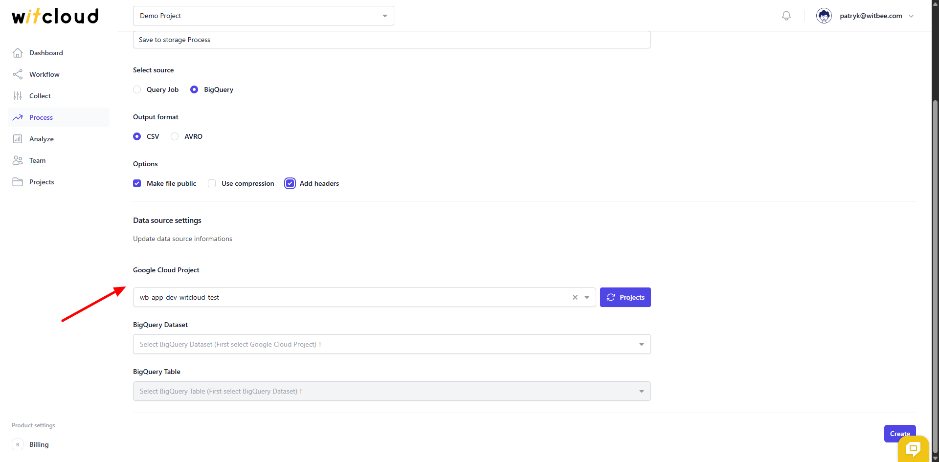 Save to Storage Module – Export BigQuery Data to Google Cloud Storage | WitCloud
