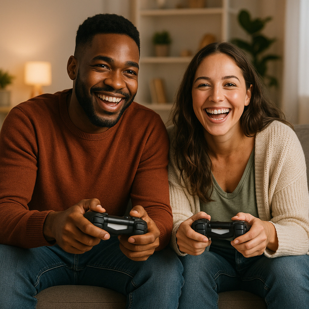 Swag Couples Playing Video Games