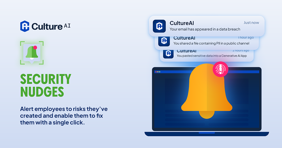Cyber Security Nudges & Alerts | Intelligent Notifications | CultureAI