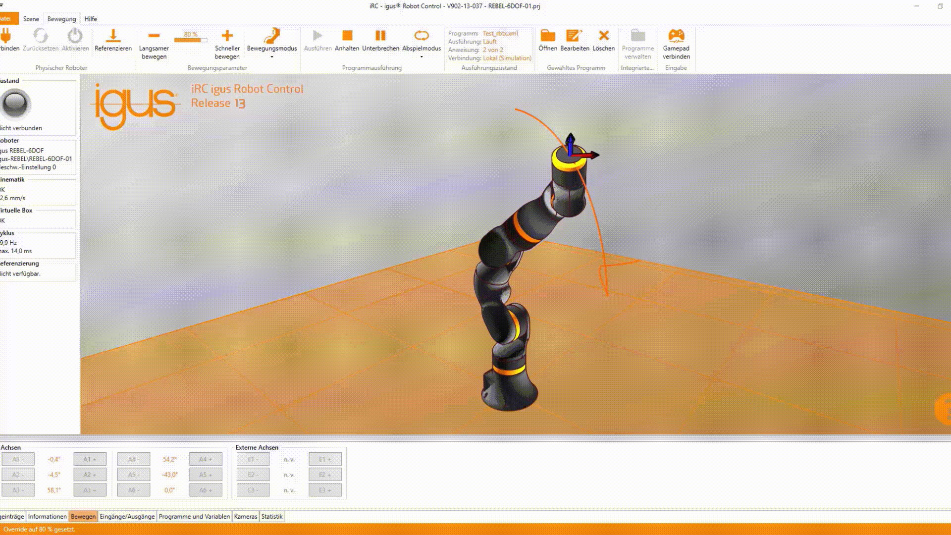 ReBeL Cobot incl. seventh axis | 500-3000 mm stroke | igus Robot Control Version