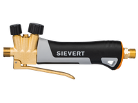 A Sievert Pro 88 gas torch handle with a black and brass design ...