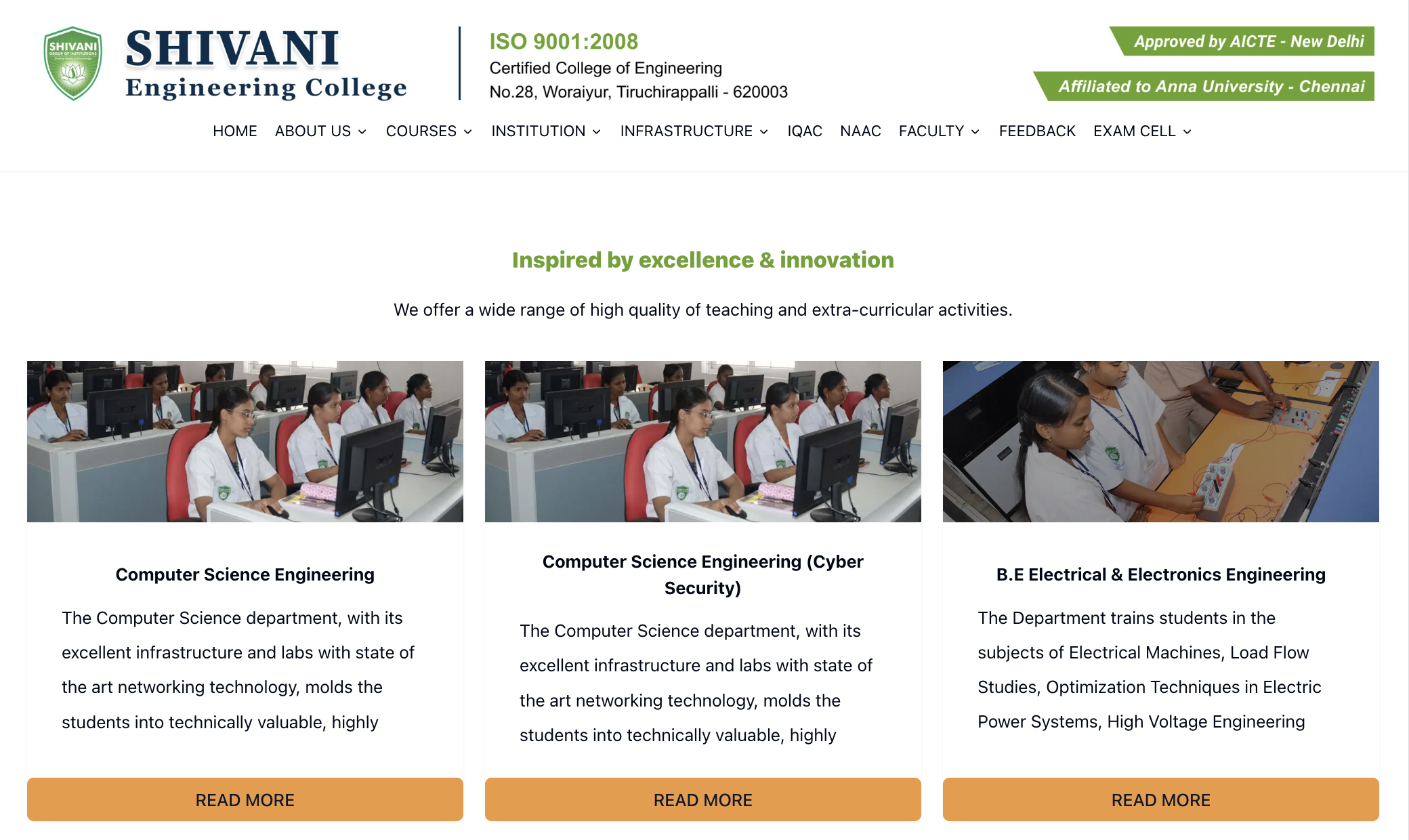 Courses at Shivani Engineering College.