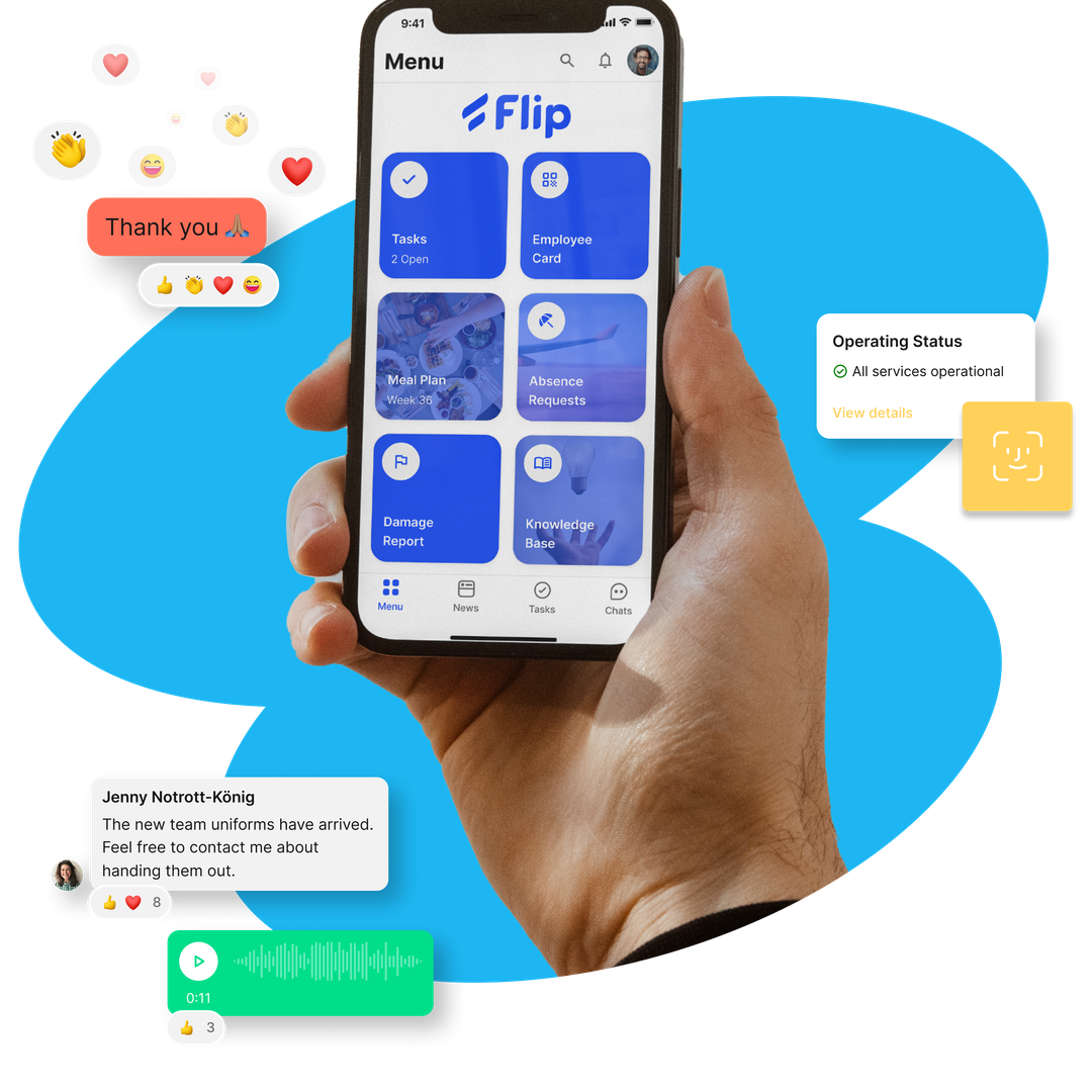 All-in-One Mitarbeiter-App für Ihre Belegschaft | Flip