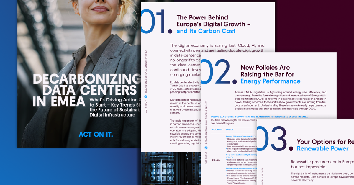 Act Group Decarbonizing Data Centers In Emea